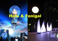China Flying Inflatable Lighting Decoration Balloon And Light Tusk Star for sale