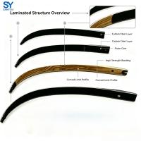 China 24 Inches Length Wood Core Laminated Recurve Limbs Medium To High Flexibility Performance Archery Limbs For Recurve Bows for sale