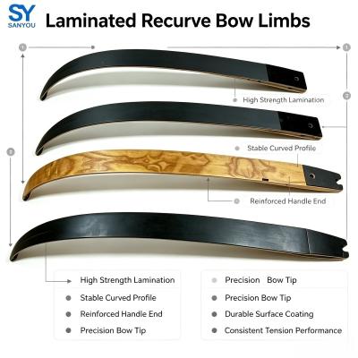 China Laminated Wood And Fiberglass Laminated Recurve Bow Limbs Ideal Target Archery Hunting Durable Flexible Performance for sale