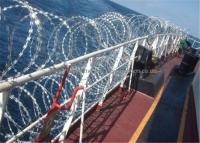 China Electric Galvanized Concertina Razor Barbed Wire BTO22 Blade Style For Ship Protection for sale