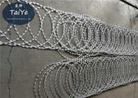 China Sharp Flat Wrap Razor Wire Coil In Railway Protective Anti Climbing for sale