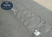 China Zinc Coating BTO 22 Razor Wire Coil Diameter 450mm Length 8m Concetina  With Clips for sale