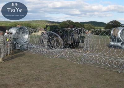 China High Galvanized Razor Wire Barriers BTO22 Type Triple Coils  Reusable for sale