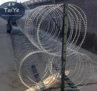 China High Spines Mobile Security Barrier Police Use Anti Rust Security Razor Wire for sale