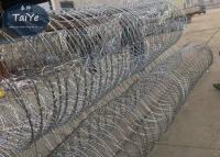 China Razor Edge Mobile Security Barrier 2 Base Coils And 1 Top Coil By Clamps Joined Together for sale