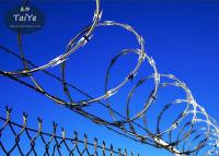 China Security CBT 65 Razor Wire Military Concertina Razor Coil Used On Fence Protection for sale
