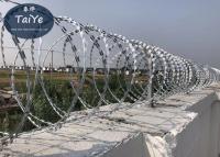 China Heavy Zinc Coated Galvanized Razor Wire CBT60 CBT65 Chemical And Coasts Area Use for sale