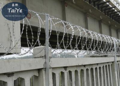 China BTO-22  CBT-65 Used Together With Chain Link Fence, Welded Mesh Hot Dip Galvanized Razor Blade Iron Wire for sale