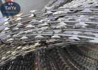 China High Security Concertina Razor Barbed Wire Wire Easily Installed In Lawn for sale