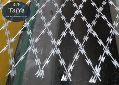 China Military Fields Welded Wire Mesh Fence Strong Razor Blade Wire Fence for sale