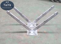 China Epoxy Barbed Wire Fence Post Stailess Steel V Shape Chain Link Barbed Wire Arm for sale