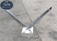 China Hot Dipped Galvanized Barbed Wire Fence Brackets Durable 50-60cm Height for sale