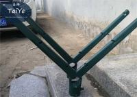 China PVC Coated Galvanized Razor Wire Arm Green Color Used On Chain Link Fence for sale