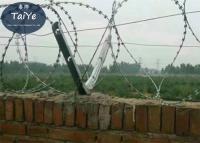 China Top Concertina Barbed Wire Fence Post Bolt On Barb Wire Arms With 6 Holes for sale