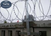 China High Zinc Coated Chain Link Fence Barbed Wire Arms  Firm Structure On Railway for sale