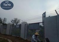 China PVC Coated Barbed Wire Fence Post Single Or Double Support Customized Size for sale