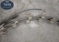 China 304 Stainless Steel Razor Blade Barbed Wire In Alarm System High Detection Rate for sale