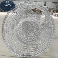 China Anti Blocking Razor Barbed Wire Repeated  Use Razor Wire Mesh Fencing for sale