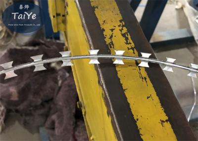 China Cross Concertina Razor Coil Barbed Wire  High Galvanized BTO-10 Type for sale