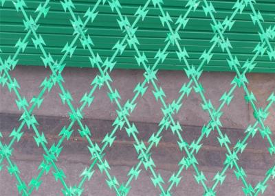 China Powder Coating Razor Wire Mesh Fencing / Flat Type Welded Razor Wire Fence for sale