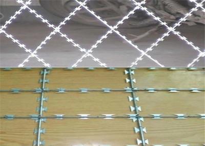China BTO -22 Razor Barbed Wire With Post For Wire Mesh Fencing for sale