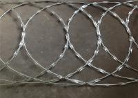 China 450mm Coil Blade Width 22mm Flat Razor Wrap Wire Coils For Fence Barrier for sale