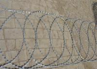 China 450mm Coil Blade Width 22mm Flat Razor Wrap Wire Coils For Fence Barrier for sale
