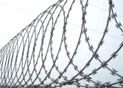 China High Security Razor Wire Hot Dipped Galvanized Concertina Garden Fence With Razor Clips for sale
