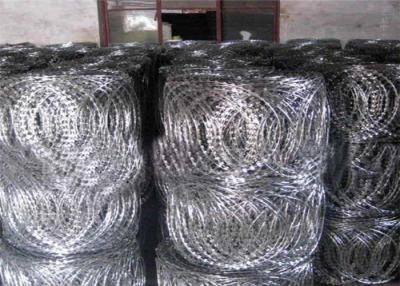 China 450mm Coil Blade Width 22mm Flat Razor Wrap Wire Coils For Fence Barrier for sale