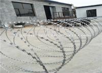 China Fence Safety Galvanized Razor Wire , Razor Barbed Wire Coil Diameter 500mm for sale