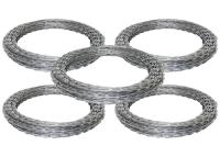China High Protection Razor Barbed Tape Wire , Blade Concertina Razor Wire In Silver for sale