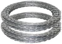 China High Protection Razor Barbed Tape Wire , Blade Concertina Razor Wire In Silver for sale