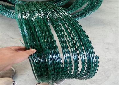 China PVC Coated BTO-10 Razor Barbed Wire Fence With High Strength For Fencing for sale