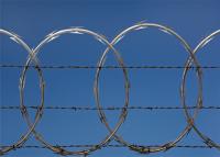 China Garden Barbed Coil Razor Barb Wire Helical Wire Roll Galvanized Steel for sale
