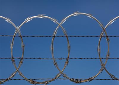 China BT022 CBT60 CBT65 Galvanized Concertina Razor Wire Cross Razor Or Single Razor for sale