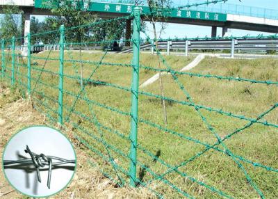 China 25KG 400M PVC Coated Barbed Wire Fence Wire Mesh Fence 1.6mm - 2.8mm Dia for sale