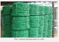 China 25KG 400M PVC Coated Barbed Wire Fence Wire Mesh Fence 1.6mm - 2.8mm Dia for sale