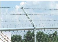 China Prison ContinuousTwist Galvanized Security Barbed Wire With Chain Link Fence for sale