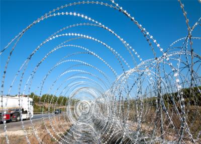 China Galvanized Gaucho Security Barbed Wire On Top Of Fence , Thin Razor Wire for sale