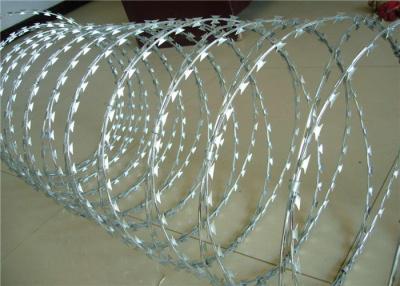 China Concertina Razor Barbed Wire BTO 22 Razor Wire 450mm 500mm 900mm Coil Diameter for sale