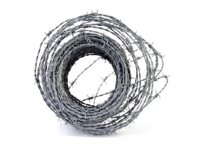 China Anti - Climb 14×14 Guage Security Barbed Wire Hot Dipped Galvanized On Fence Top for sale