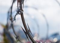 China Concertina Coil Razor Barbed Wire CBT Type Galvanized Crossed With Clips for sale
