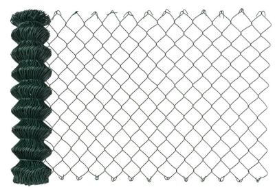 China Green Color Vinyl Coated Chain Link Fence For Garden All Opening Size for sale