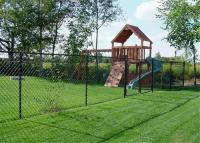 China Green Color Vinyl Coated Chain Link Fence For Garden All Opening Size for sale