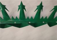 China Powder Coated Anti Climbed Security Spikes For Top Of Fence , Dark Green for sale