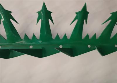 China Powder Coated Anti Climbed Security Spikes For Top Of Fence , Dark Green for sale