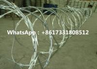 China Galvanized Concertina Cross CBT 65 Razor Wire For Military Razor Wire Fence for sale