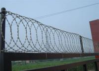 China Crossed Flat Razor Wire Fence With Beeline , Razor Barbed Wire High Tensile for sale