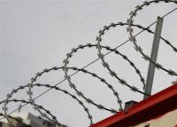 China BTC Barbed Tape Single Coil Galvanized Razor Wire Reinforced Concertinas for sale