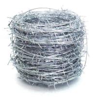 China Anti - Climb 14×14 Guage Security Barbed Wire Hot Dipped Galvanized On Fence Top for sale